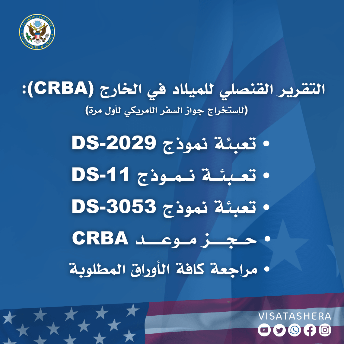 التقرير القنصلي للميلاد في الخارج لاستخراج جواز السفر الامريكي لأول مره ...